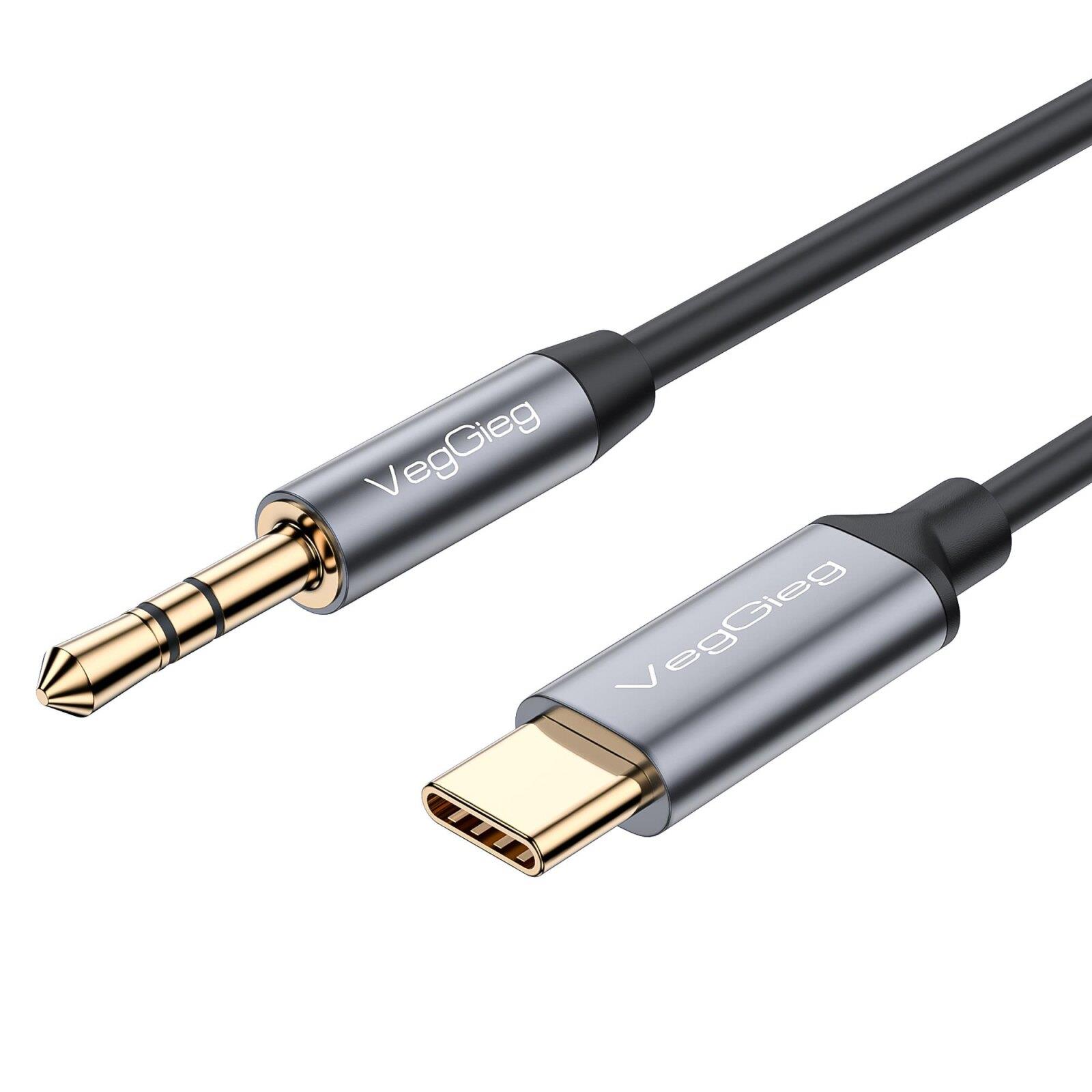 VegGieg USB Type C to 3.5mm Aux Hi Fi Ses Kablosu 1 Metre